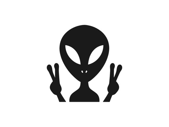 Peace Sign Alien Decal Multiple Sizes Car Decal Bumper | Etsy