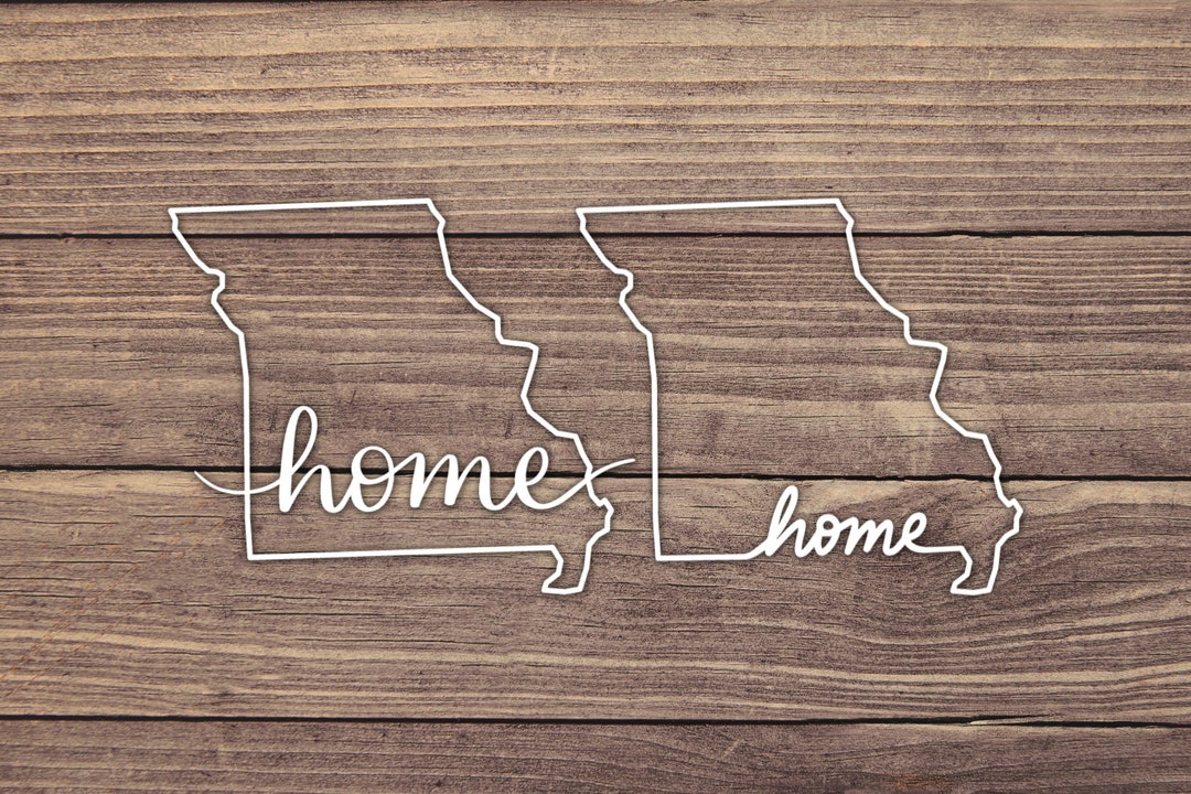 Missouri Home State Decal - Multiple Sizes - Car Decal, Bumper Sticker ...