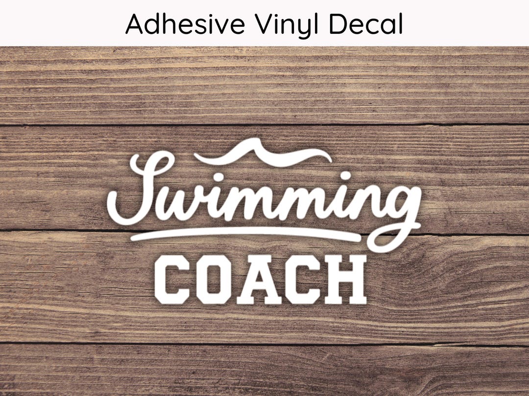 Swimming Coach Decal - Multiple Sizes - Car Decal, Bumper Sticker ...