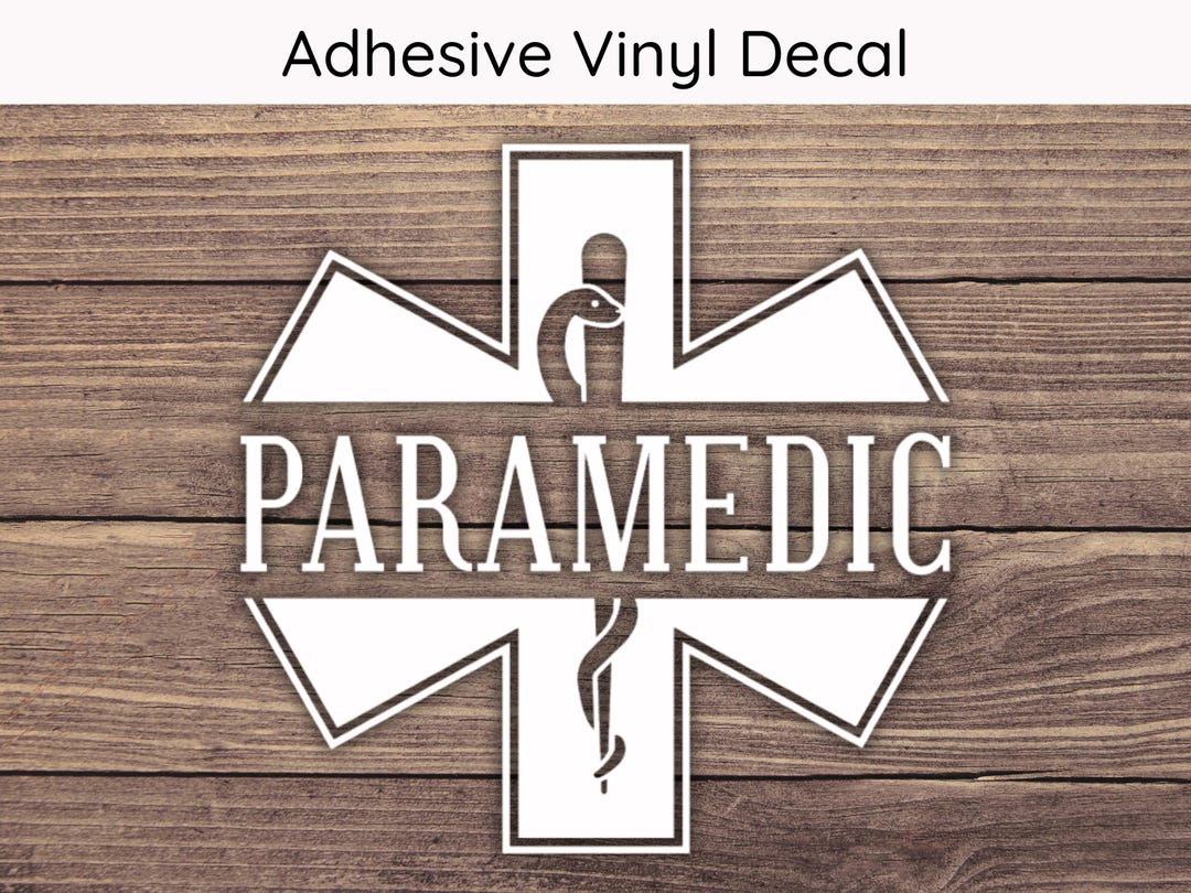 Paramedic Decal - Multiple Sizes - Car Decal, Bumper Sticker, Laptop ...