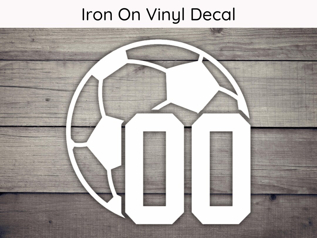 Custom Soccer Number Iron on Decal, Soccer Decal, Soccer Heat Transfer ...