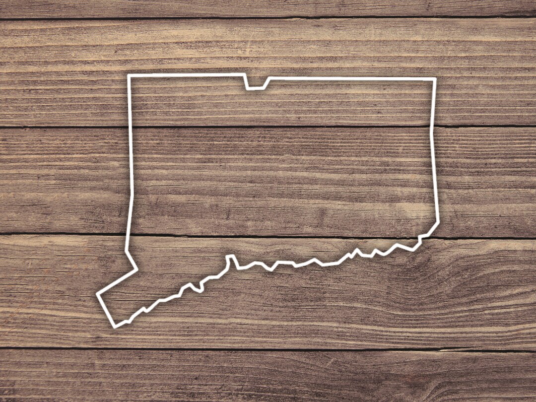 Connecticut Outline Decal, Connecticut Decal, Connecticut Sticker ...