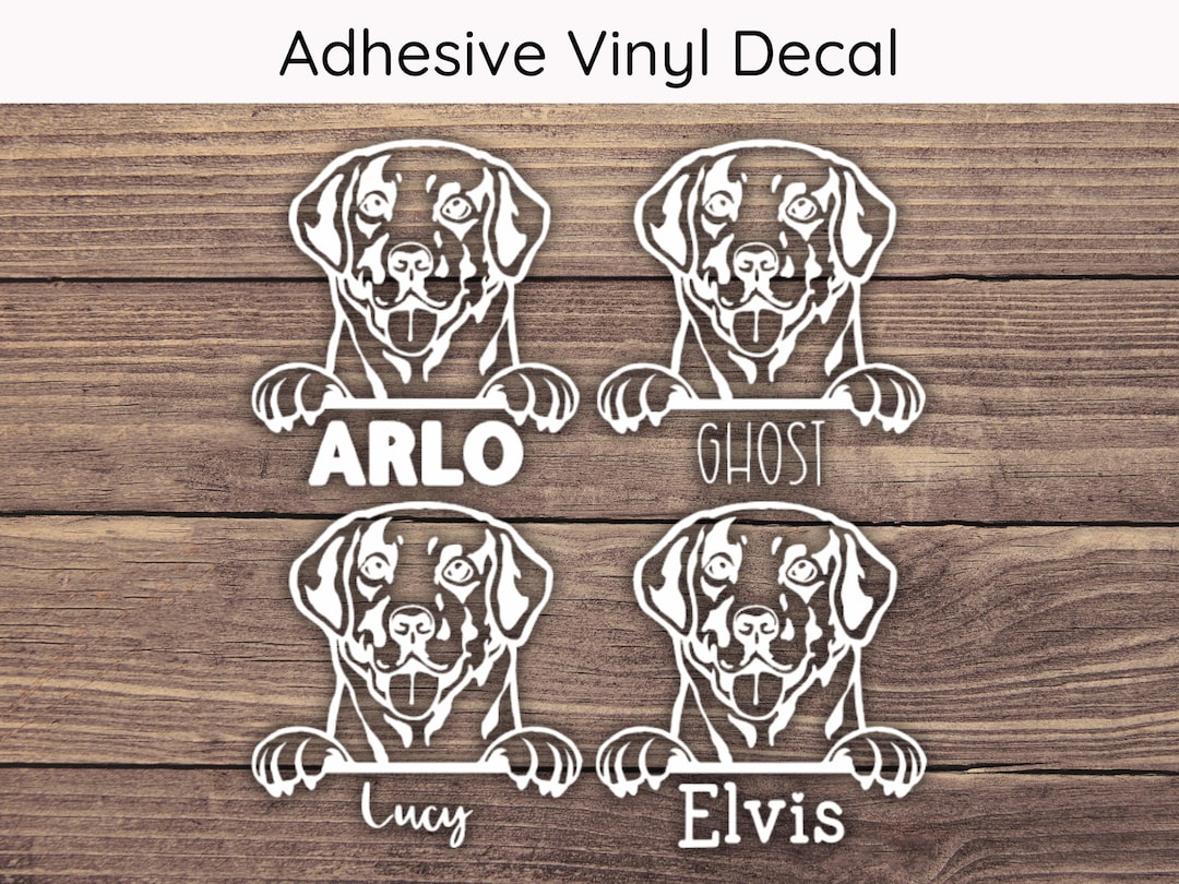 Labrador Retriever Name Decal, Labrador Decal, Dog Decal, Dog Sticker ...
