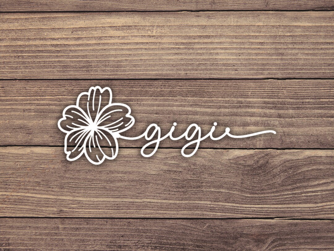 Gigi Flower Decal Design 1, Gigi Decal, Gigi Sticker, Gigi Flower ...