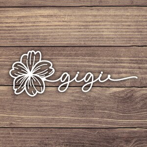 Gigi Flower Decal Design 1, Gigi Decal, Gigi Sticker, Gigi Flower ...