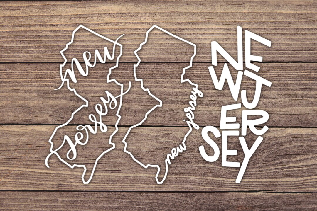 New Jersey State Decal - Multiple Sizes - Car Decal, Bumper Sticker ...
