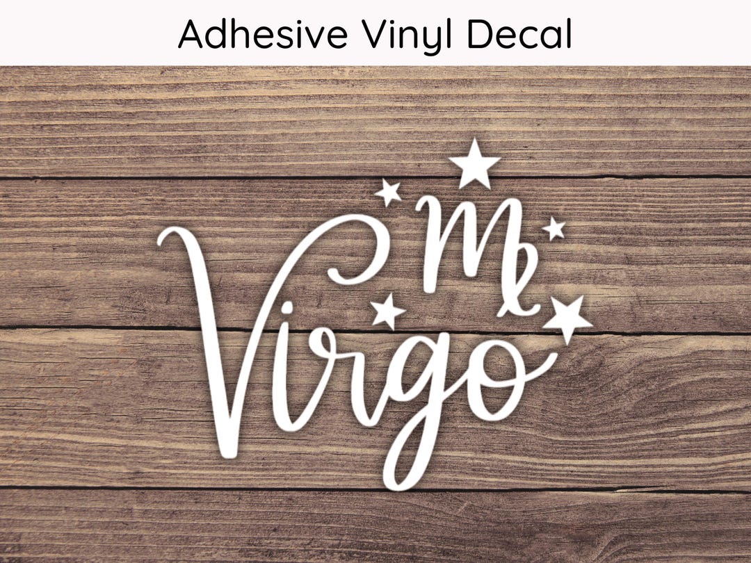 Virgo Zodiac Sign Decal Design 2, Astrology Vinyl Decals, Horoscope ...