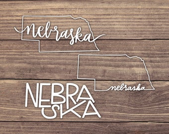 Nebraska Sticker Nebraska Decal Multiple Sizes Bumper - Etsy