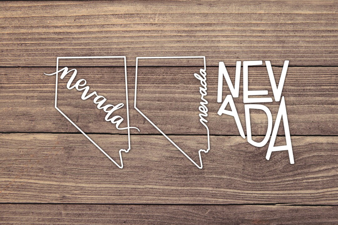 Nevada State Decal - Multiple Sizes - Car Decal, Bumper Sticker, Laptop ...
