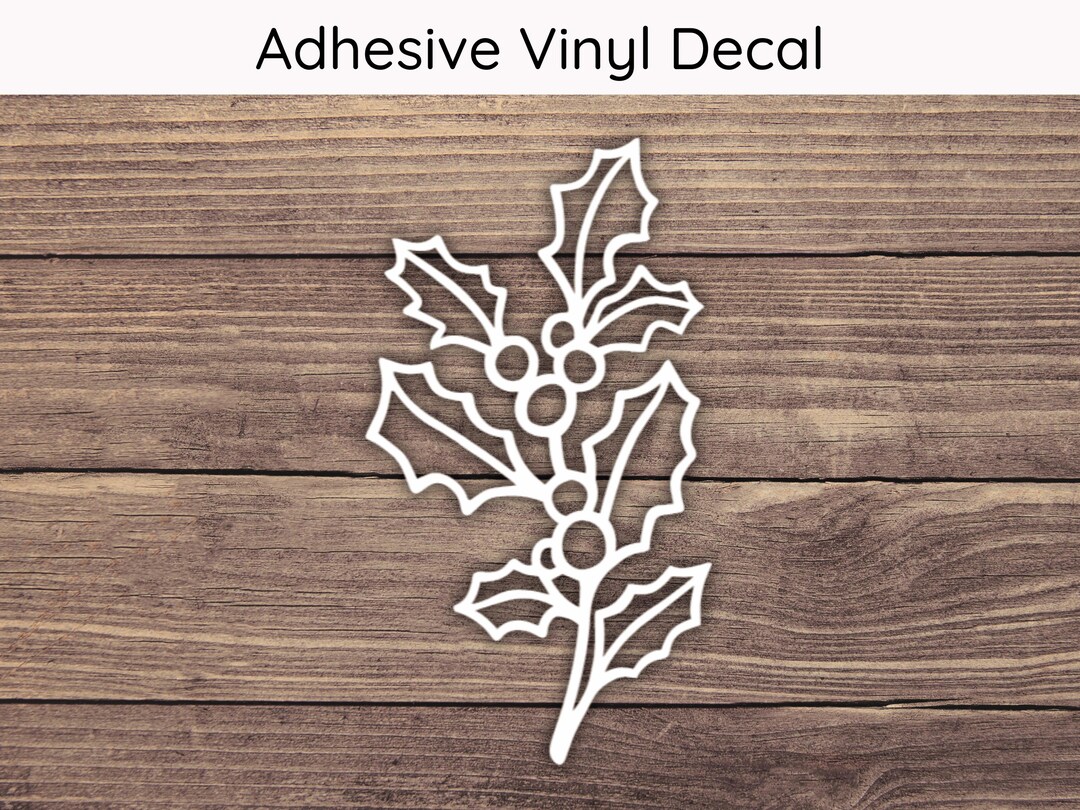 Holly December Flower Decal, Birth Month Vinyl Decals, Floral Bumper ...