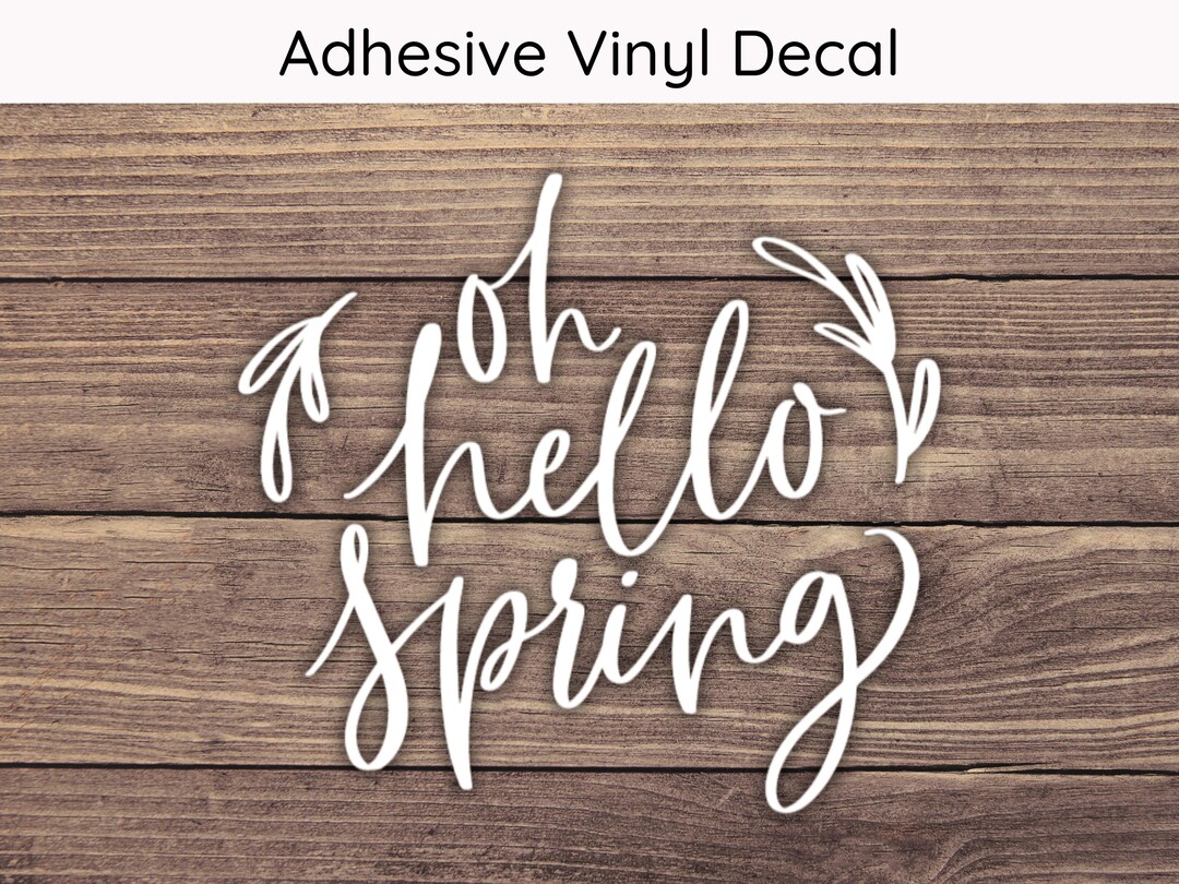 Hello Spring Decal Design 2 - Multiple Sizes - Car Decal, Bumper ...