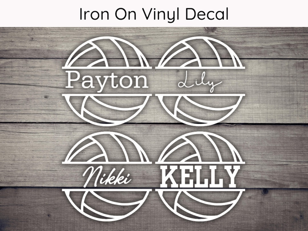 Custom Volleyball Name Iron on Decal, Volleyball Decal, Volleyball Heat ...