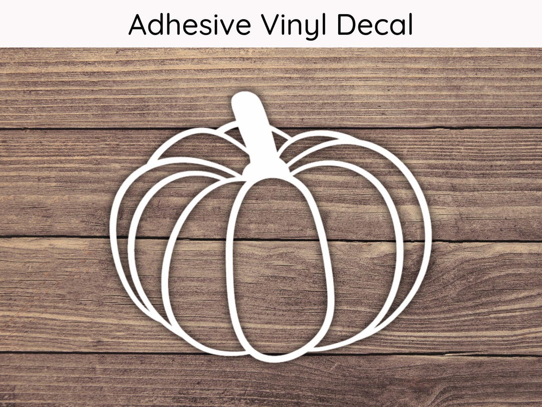 Pumpkin Vinyl Decal Design 1, Simple Pumpkin Decal, Fall Vibes Sticker ...
