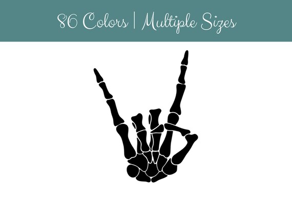 Rock Skeleton Decal Multiple Sizes Music Car Decal Rock - Etsy