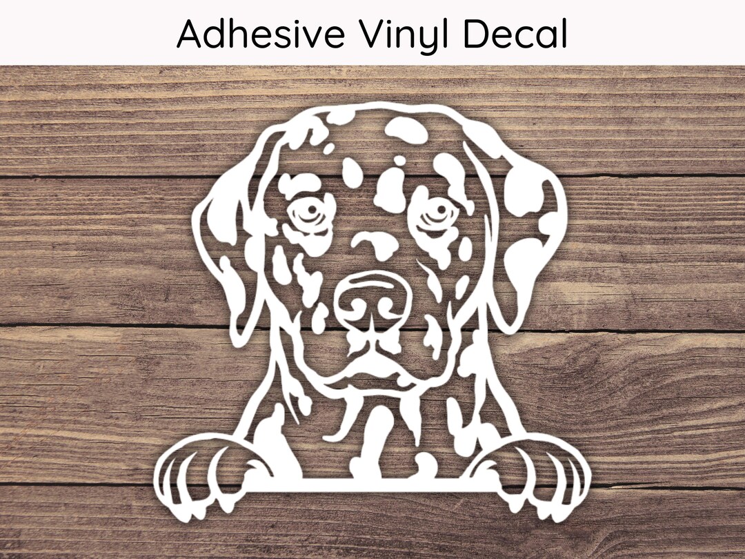 Dalmatian Peeking Decal, Dog Decal, Dog Sticker, Puppy Bumper Sticker ...