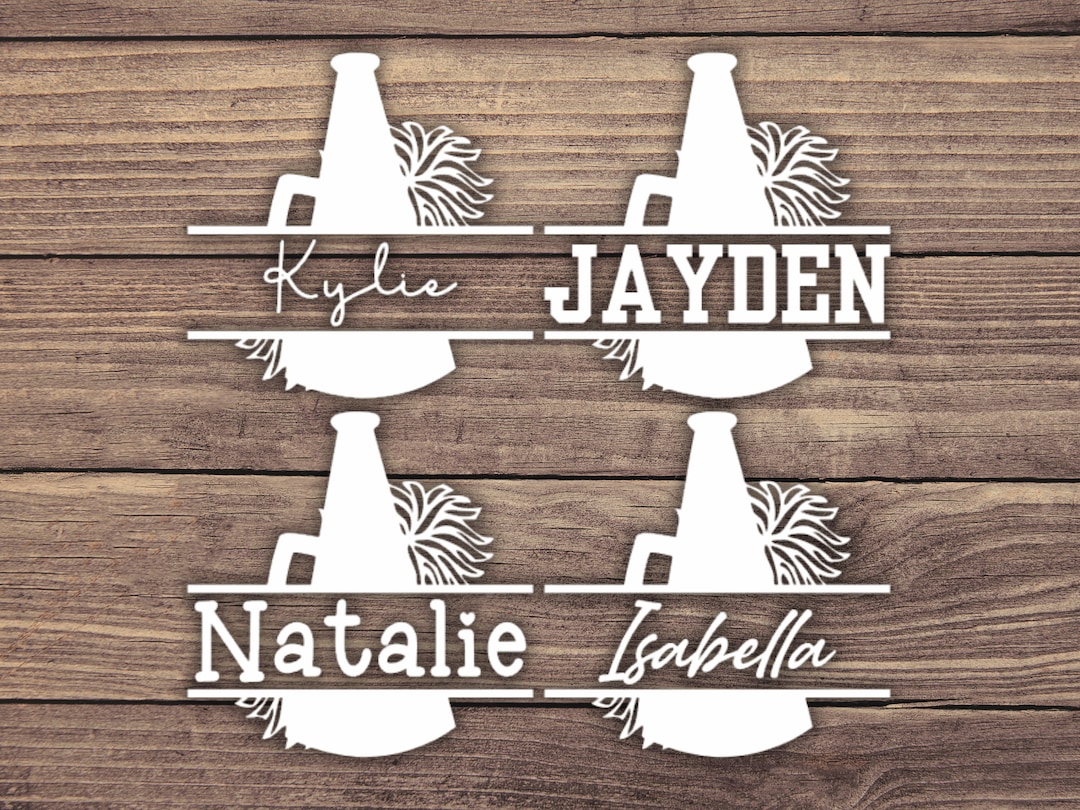 Custom Cheer Name Decal, Cheerleader Decal, Cheer Team Sticker, Sport ...