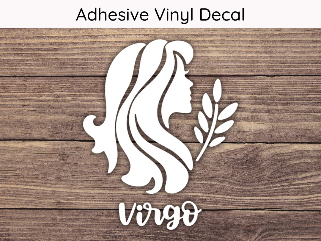 Virgo Zodiac Sign Decal Design 1, Astrology Vinyl Decals, Horoscope ...