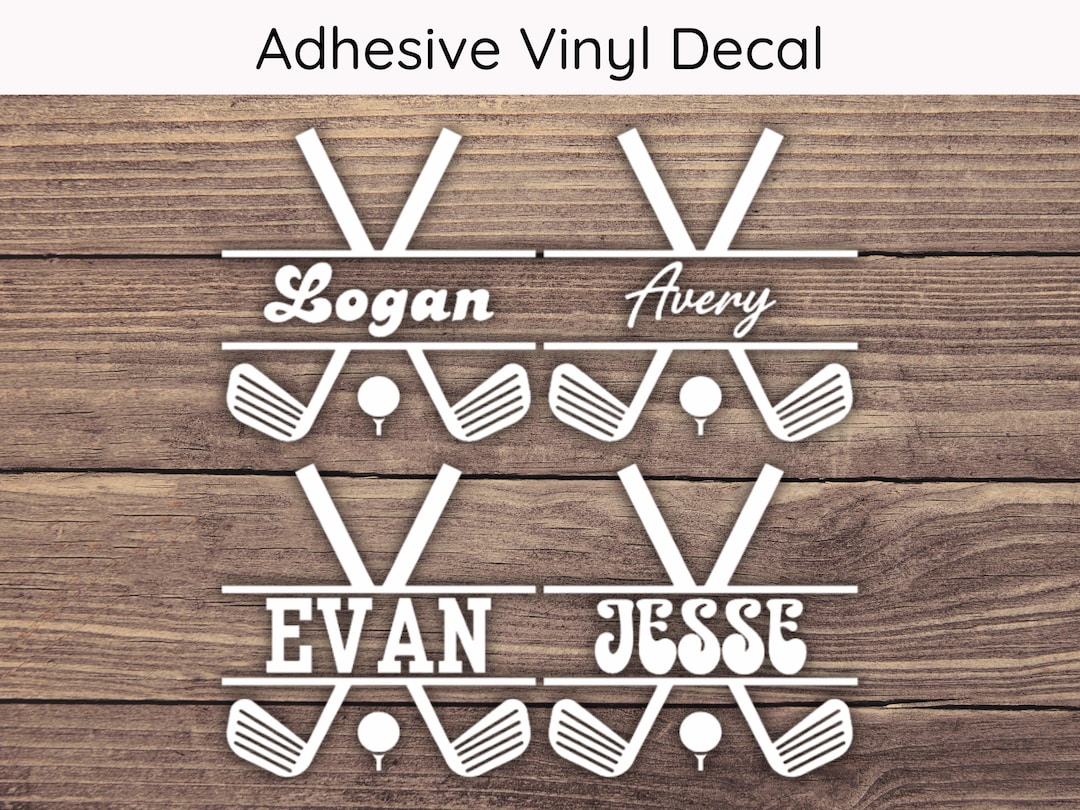 Custom Golf Name Decal, Golf Decal, Golf Sticker, Sport Vinyl Decal ...