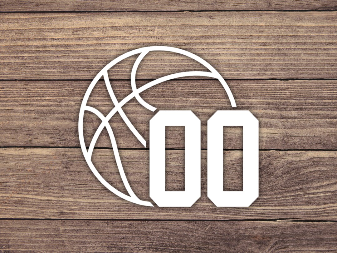 Custom Basketball Number Decal Basketball Decal Basketball - Etsy