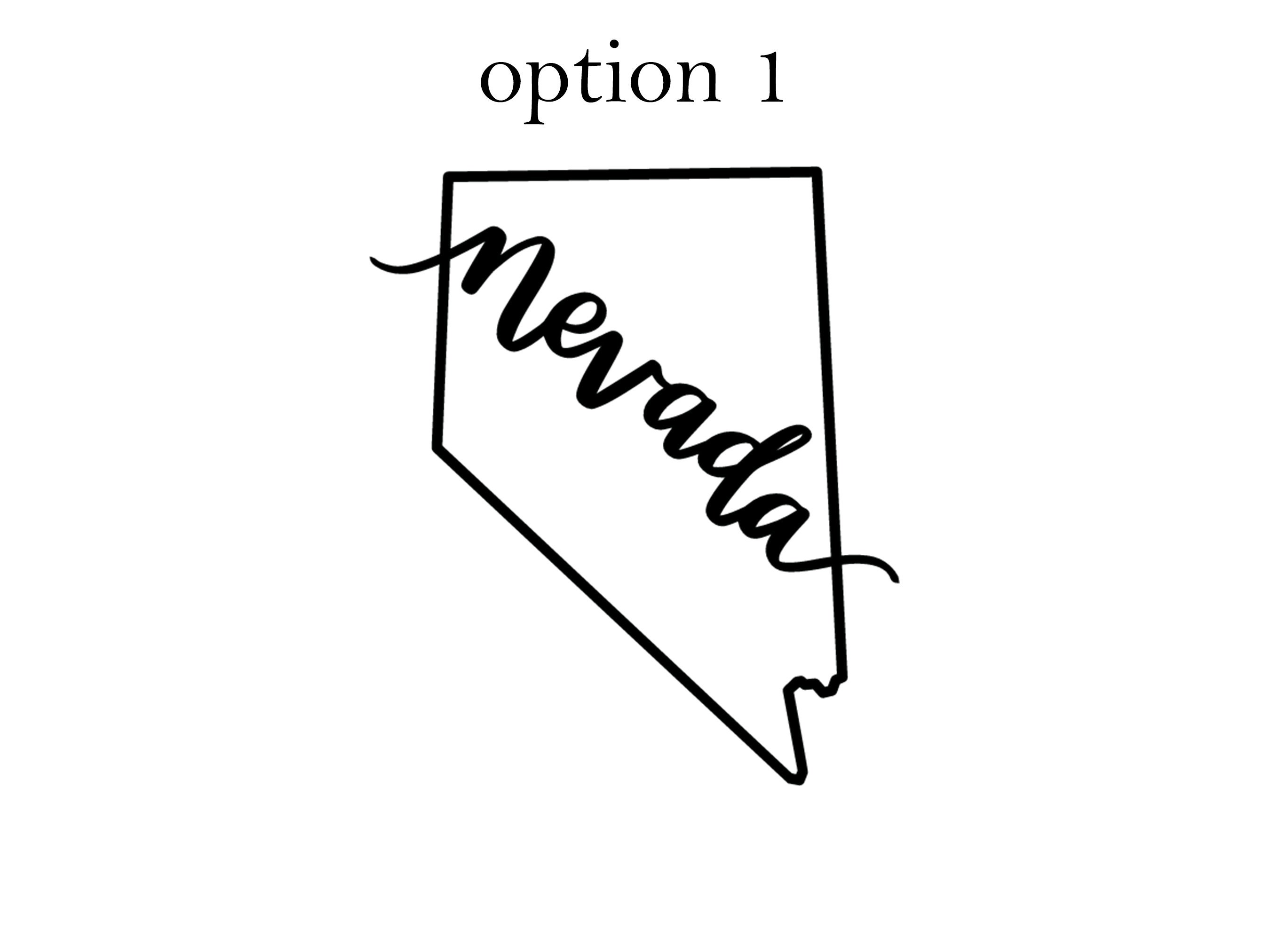Nevada State Decal - Multiple Sizes - Car Decal, Bumper Sticker, Laptop ...