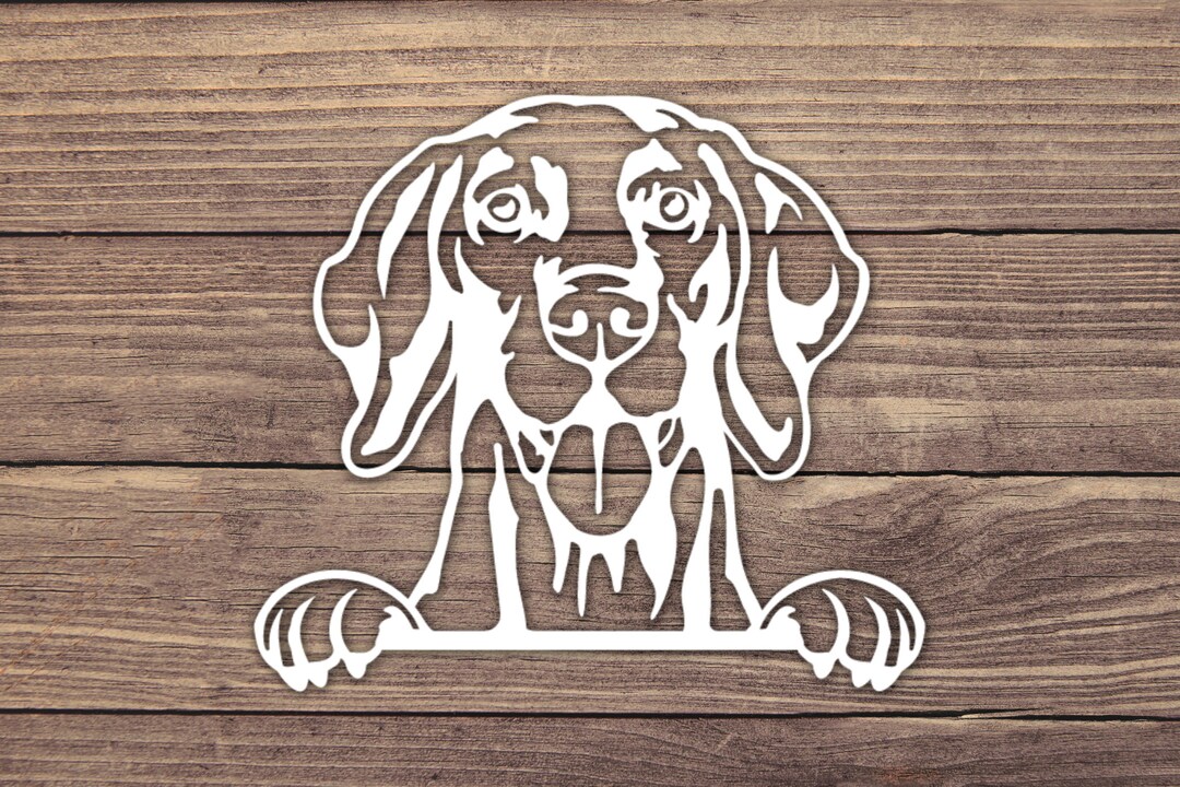Vizsla Peeking Decal, Dog Vinyl Decals, Puppy Bumper Sticker, Playful ...