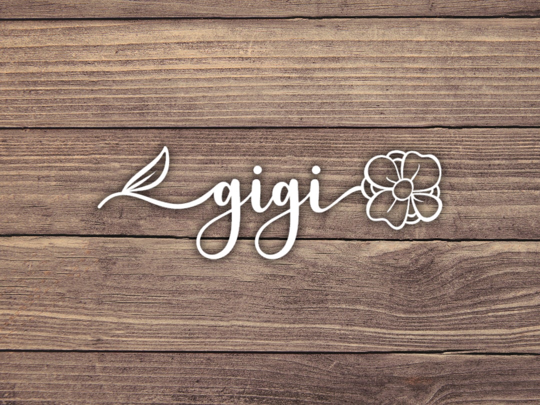 Gigi Flower Decal Design 2, Gigi Decal, Gigi Sticker, Gigi Flower ...