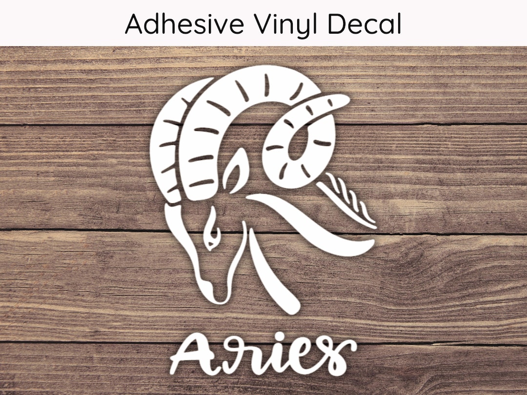 Aries Zodiac Sign Decal Design 1, Astrology Vinyl Decals, Horoscope ...