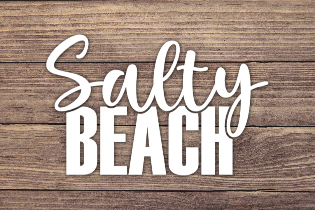 Salty Beach Vinyl Decal Multiple Sizes Car Decal, Bumper Sticker ...