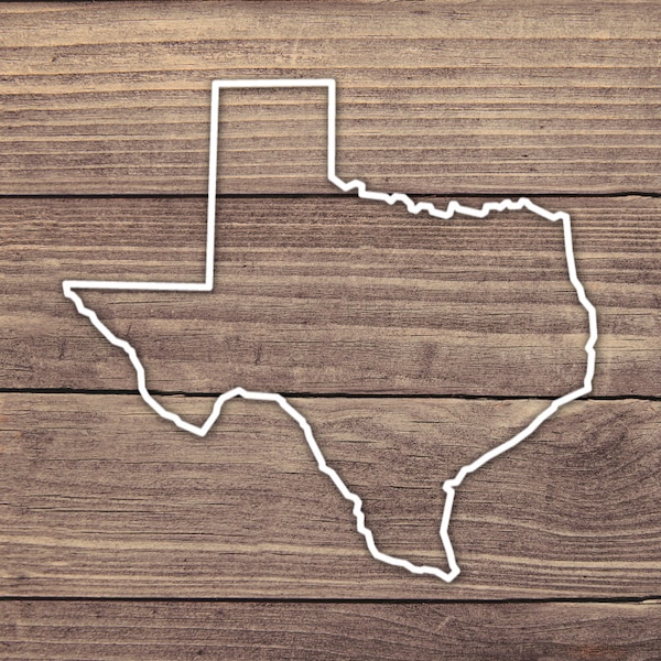 Texas Outline Decal - Etsy