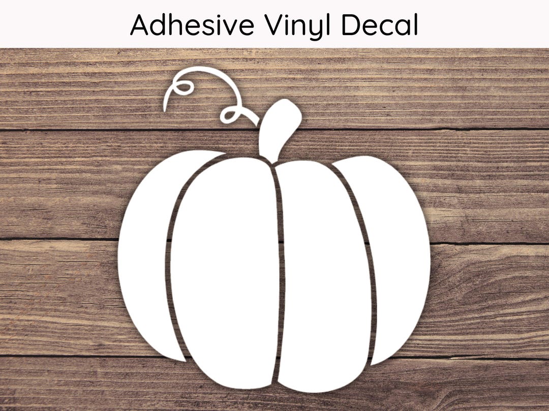Pumpkin Vinyl Decal Design 2, Simple Pumpkin Decal, Fall Vibes Sticker ...