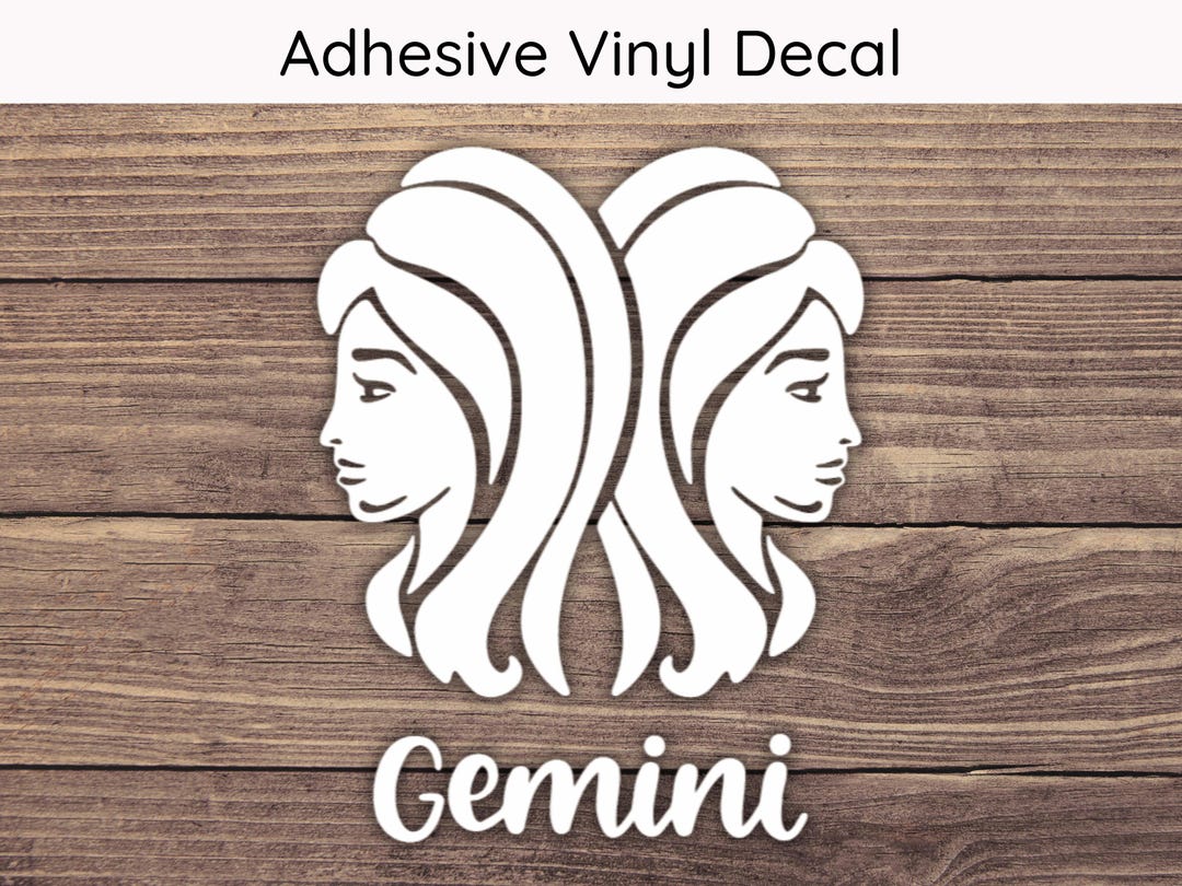 Gemini Zodiac Sign Decal Design 1, Gemini Decal, Gemini Sticker, Zodiac ...