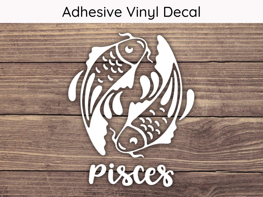 Pisces Zodiac Sign Decal Design 1, Astrology Vinyl Decals, Horoscope ...