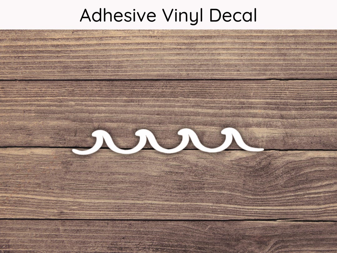 Waves Vinyl Decal - Multiple Sizes - Car Decal, Bumper Sticker, Laptop ...