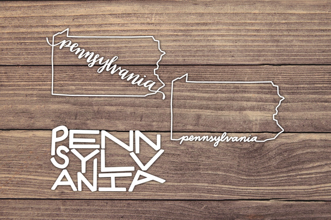 Pennsylvania State Decal - Multiple Sizes - Car Decal, Bumper Sticker ...