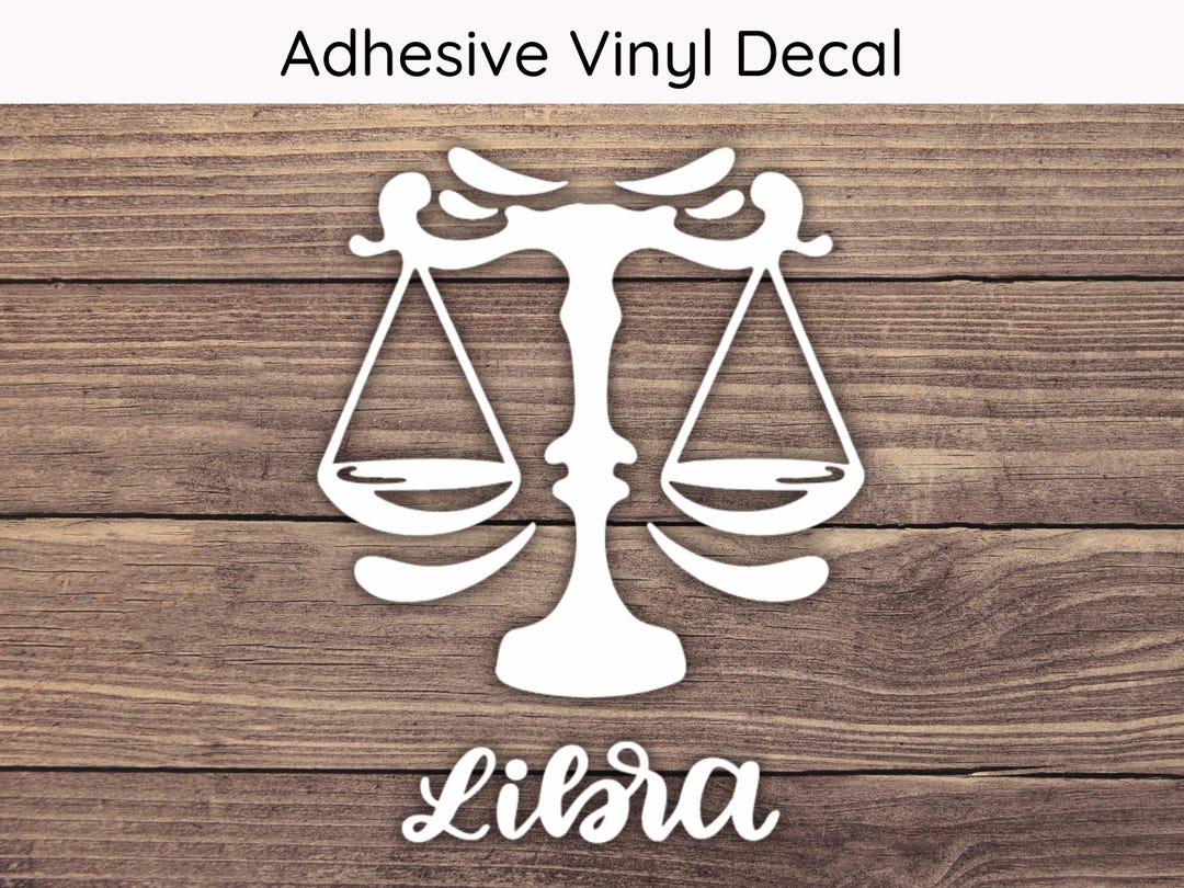 Libra Zodiac Sign Decal Design 1, Astrology Vinyl Decals, Horoscope ...