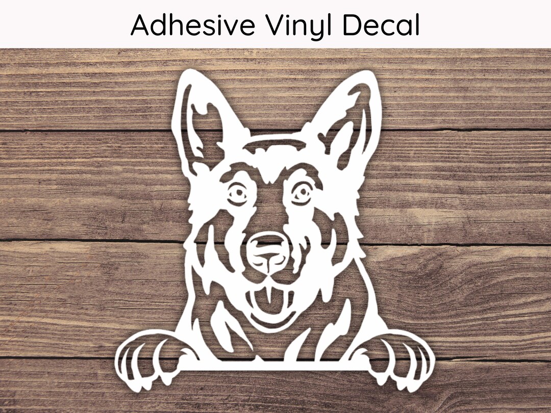 German Shepherd Peeking Decal, German Shepherd Decal, German Shepherd ...