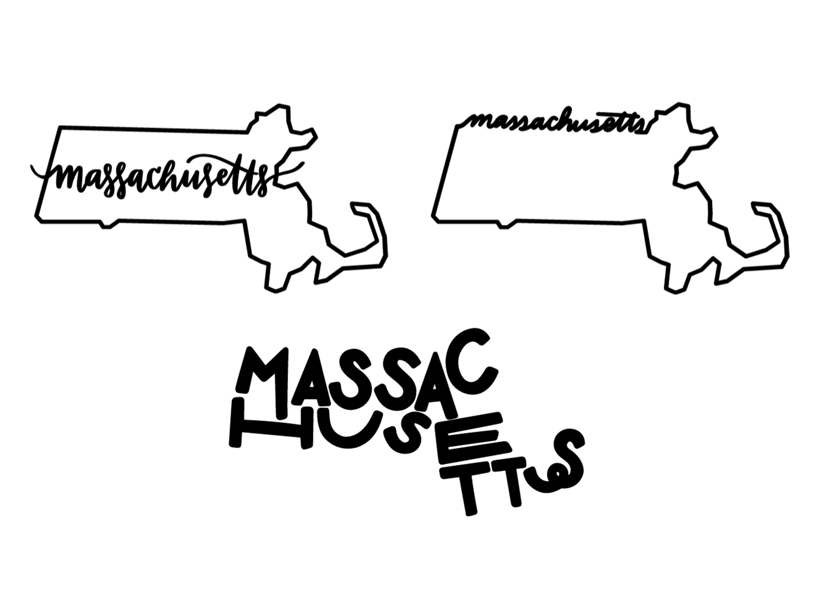 Massachusetts State Decal Multiple Sizes Car Decal Bumper | Etsy