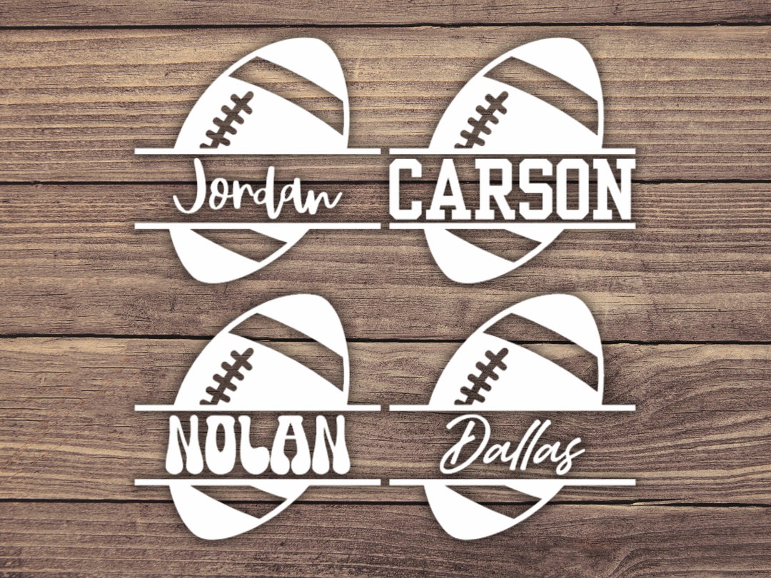 Custom Football Name Decal, Football Decal, Football Team Sticker ...