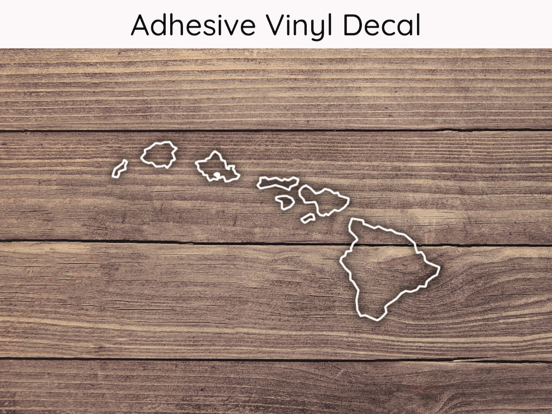 Hawaii Outline Decal - Multiple Sizes - Car Decal, Bumper Sticker ...