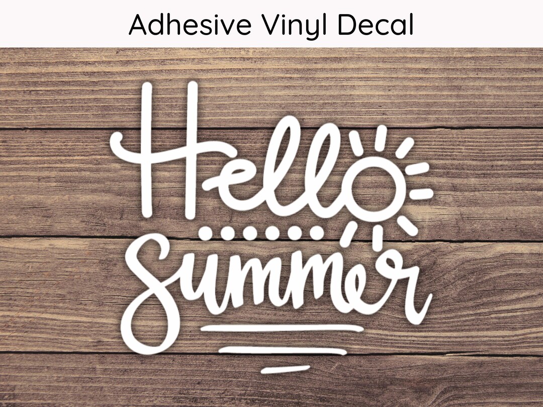 Hello Summer Decal Design 3 - Multiple Sizes - Car Decal, Bumper ...