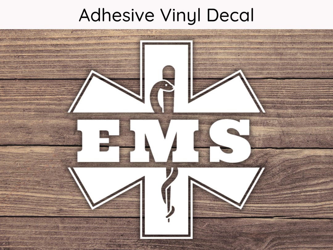 EMS Decal, EMS Sticker, Medic Decal, Medic Sticker, Star of Life Decal ...