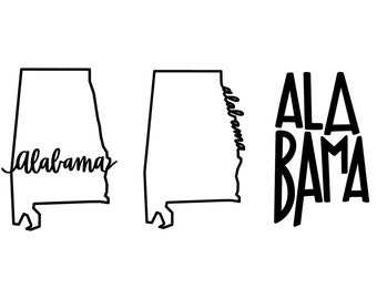Alabama State Decal | Etsy
