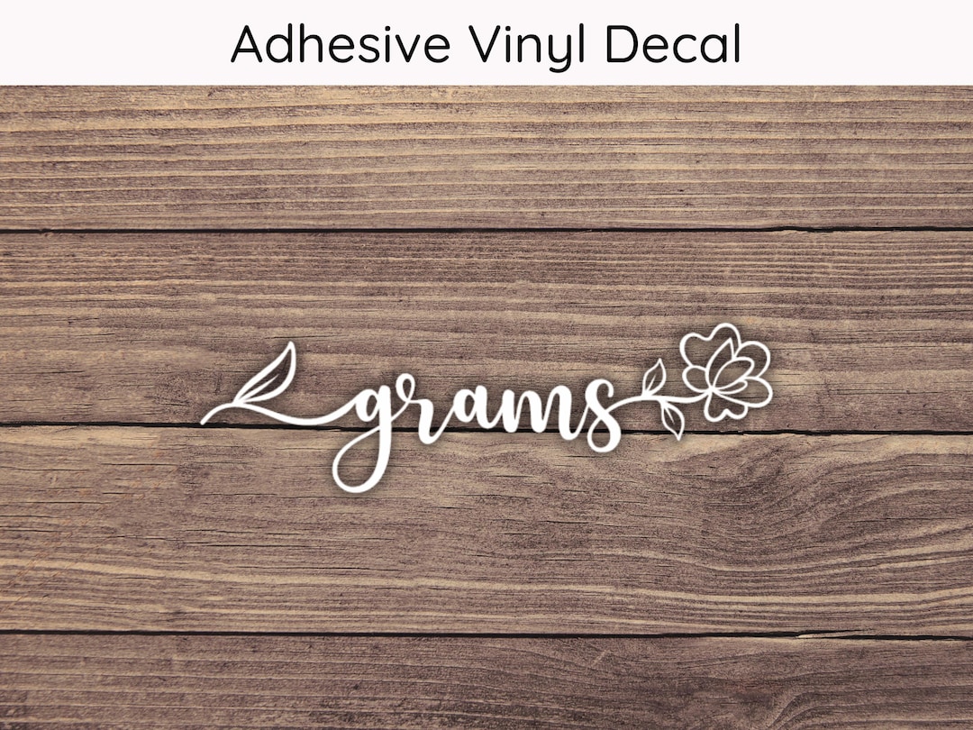 Grams Flower Decal, Grams Decal, Grams Sticker, Flower Sticker, Cute ...