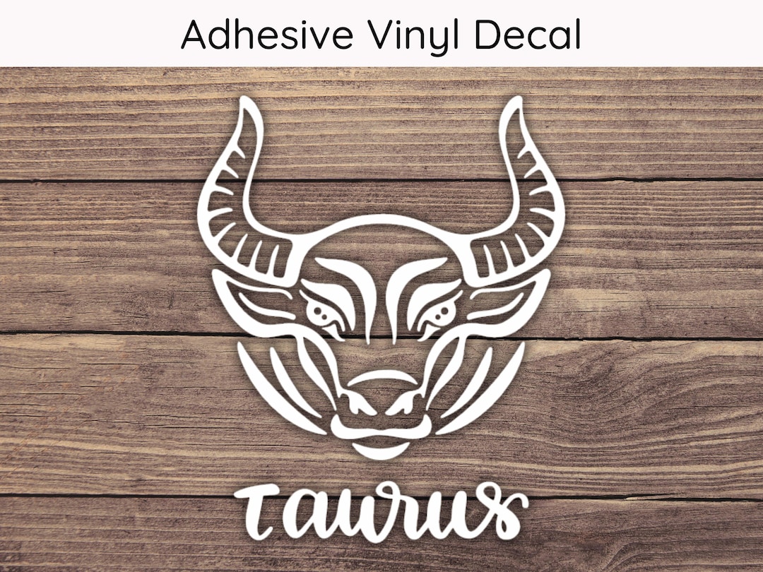Taurus Zodiac Sign Decal Design 1, Astrology Vinyl Decals, Horoscope ...