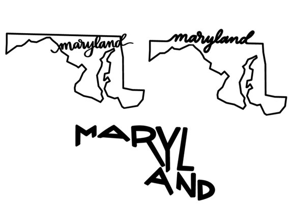 Maryland State Decal Multiple Sizes Car Decal Bumper - Etsy