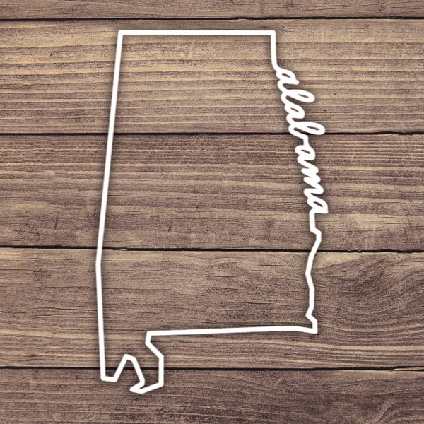 Alabama State Decal - Etsy