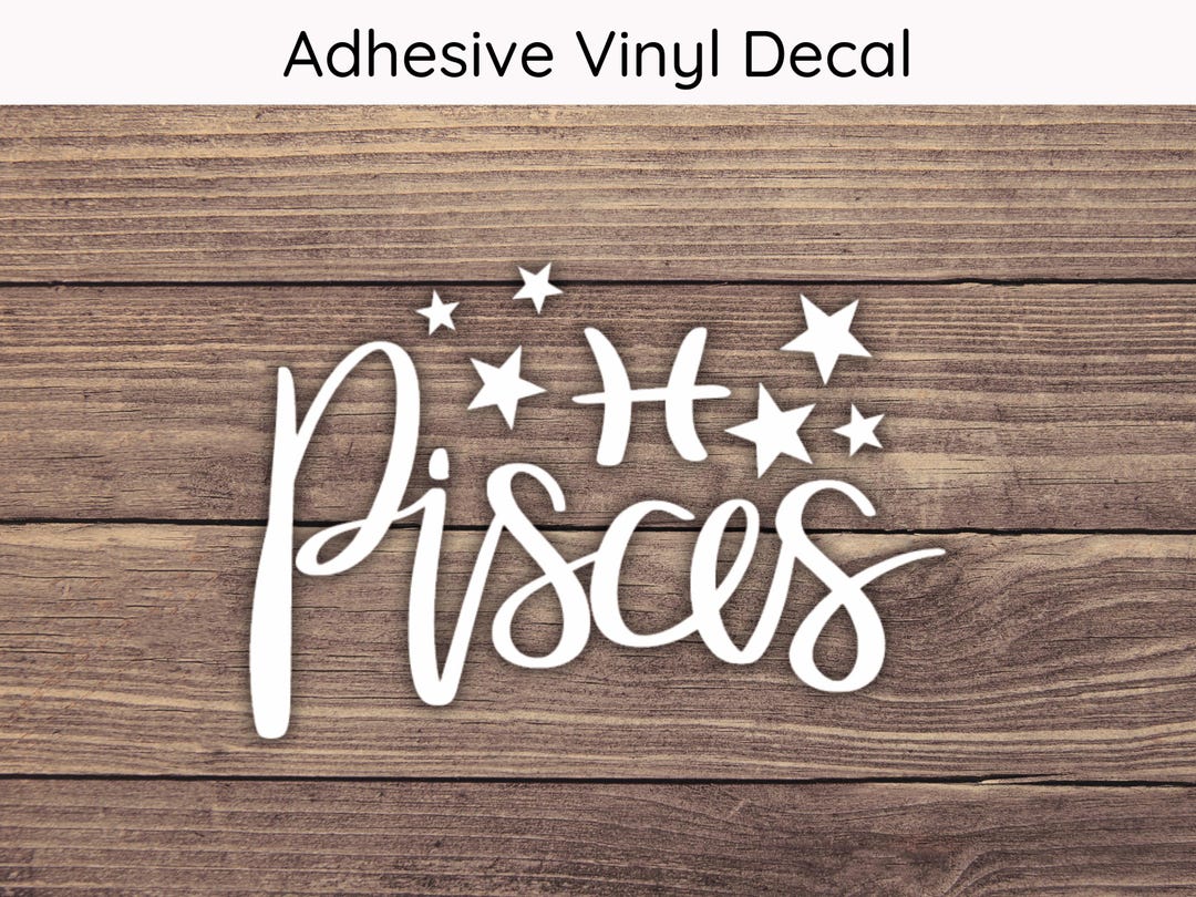 Pisces Zodiac Sign Decal Design 2, Astrology Vinyl Decals, Horoscope ...