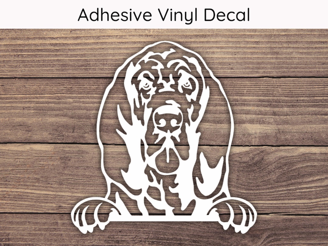 Bloodhound Peeking Decal, Dog Vinyl Decals, Puppy Bumper Sticker ...