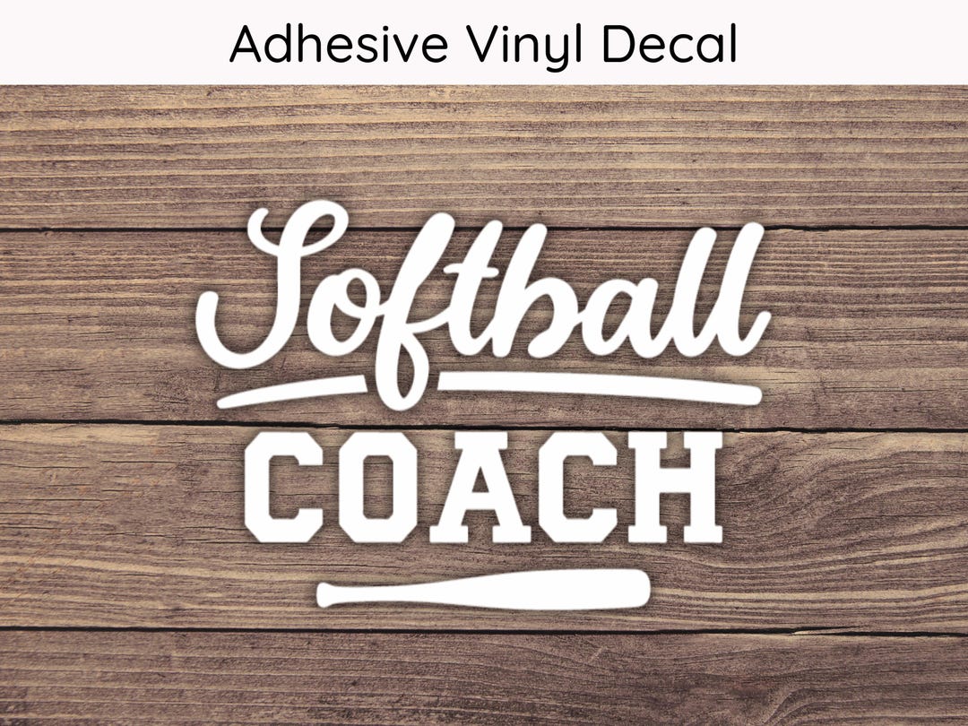Softball Coach Decal - Multiple Sizes - Car Decal, Bumper Sticker ...
