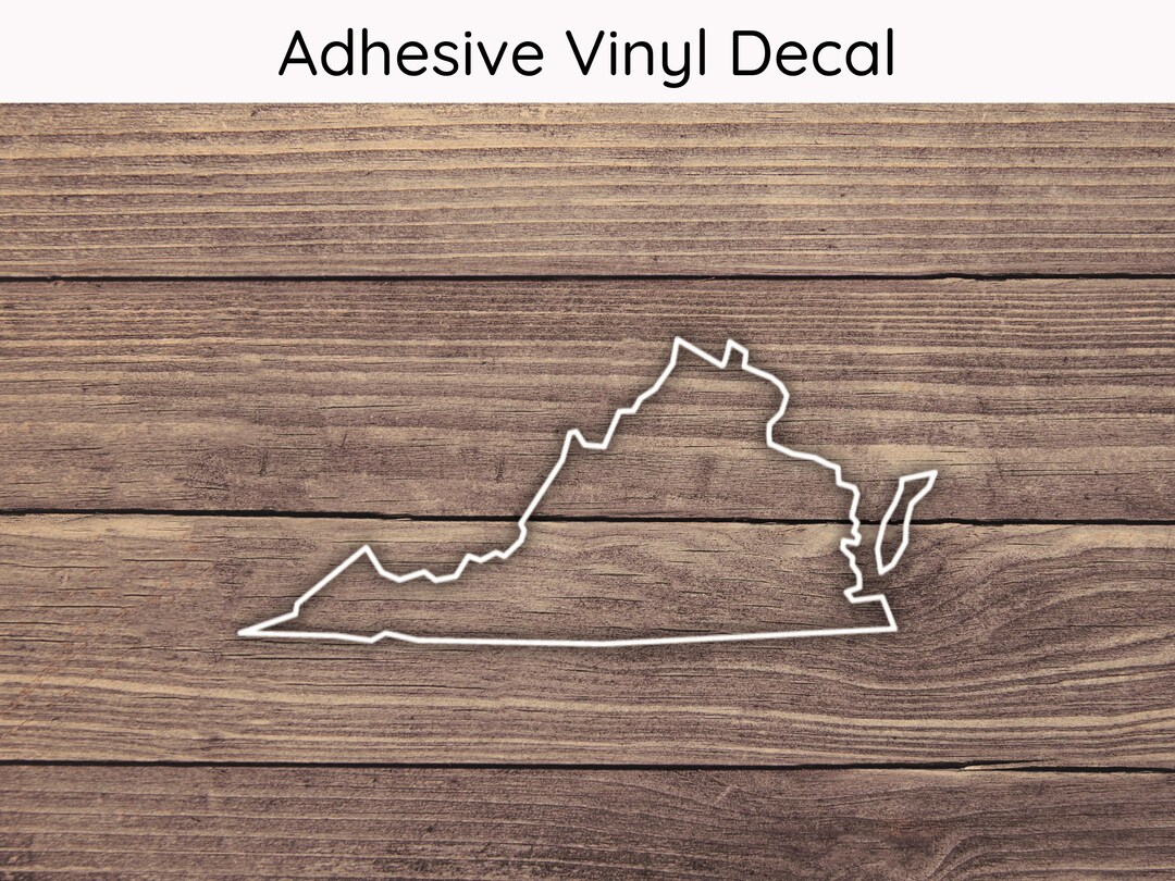 Virginia Outline Decal - Multiple Sizes - Car Decal, Bumper Sticker ...